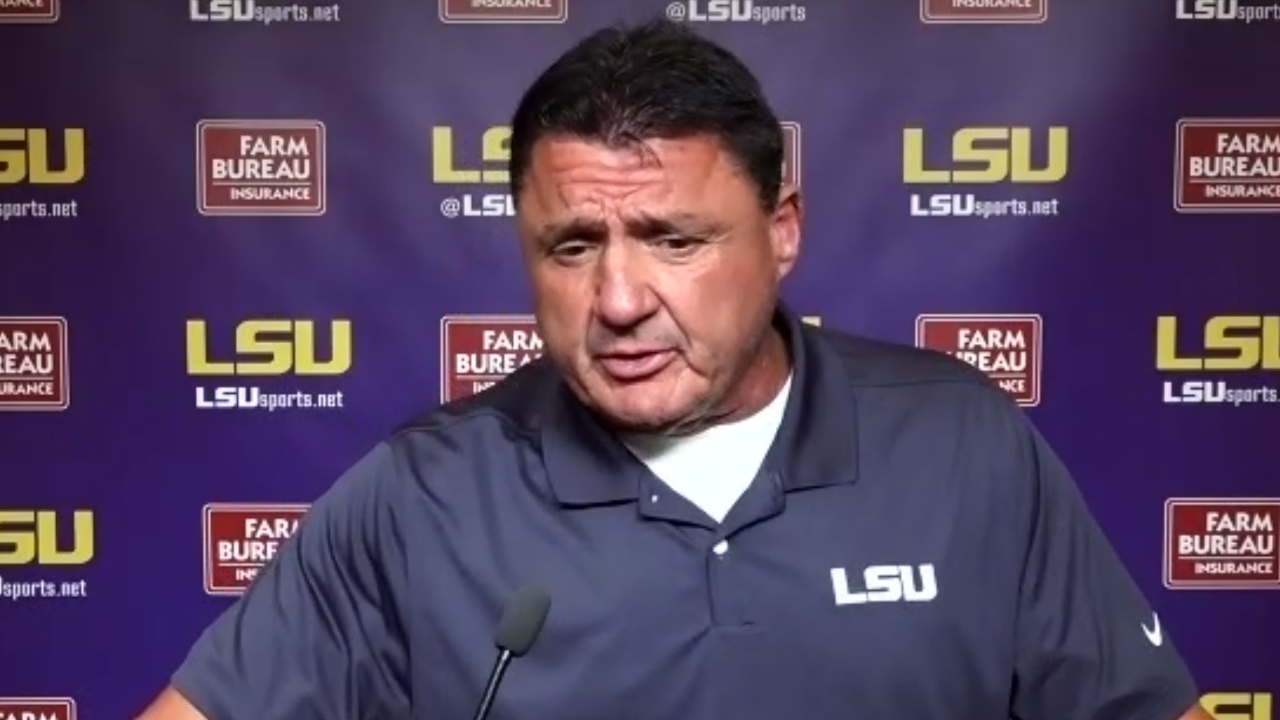 WATCH: Ed Orgeron talks about his team after 6 days of practice ...