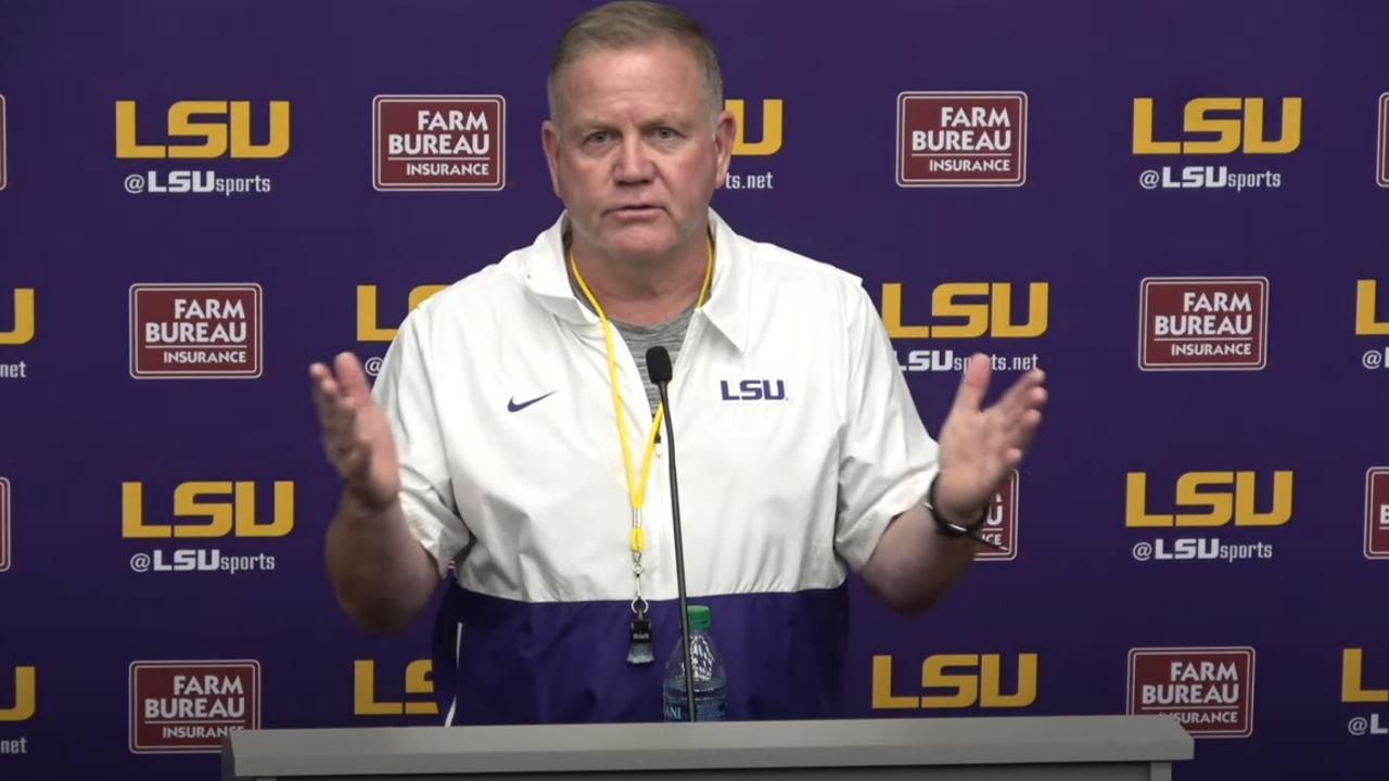 WATCH: Brian Kelly breaks down the first day of LSU spring football ...
