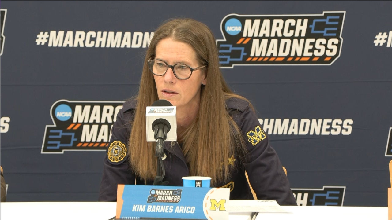 WATCH: Michigan Kim Barnes Arico LOSS to LSU postgame | TigerBait.com