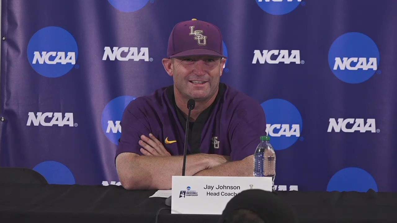 WATCH: LSU Jay Johnson, WIN over Tulane postgame, Baton Rouge Regional ...