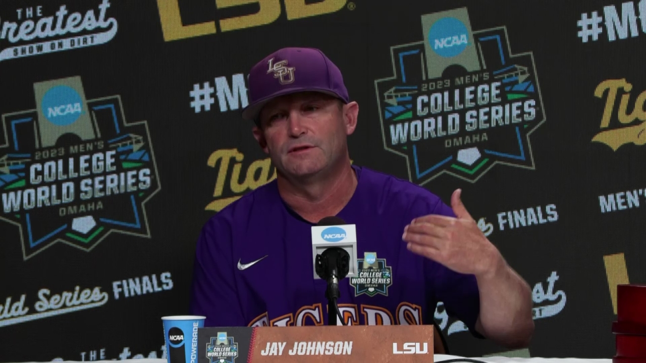 WATCH: LSU Jay Johnson PREVIEWS CWS National Title baseball series ...