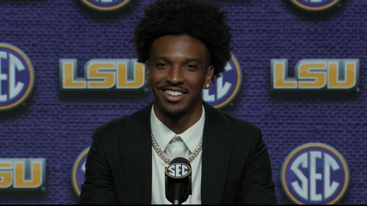 WATCH: LSU Jayden Daniels, Tigers QB talks at SEC football media days ... WATCH: LSU Jayden Daniels, Tigers QB talks at SEC football media days ...