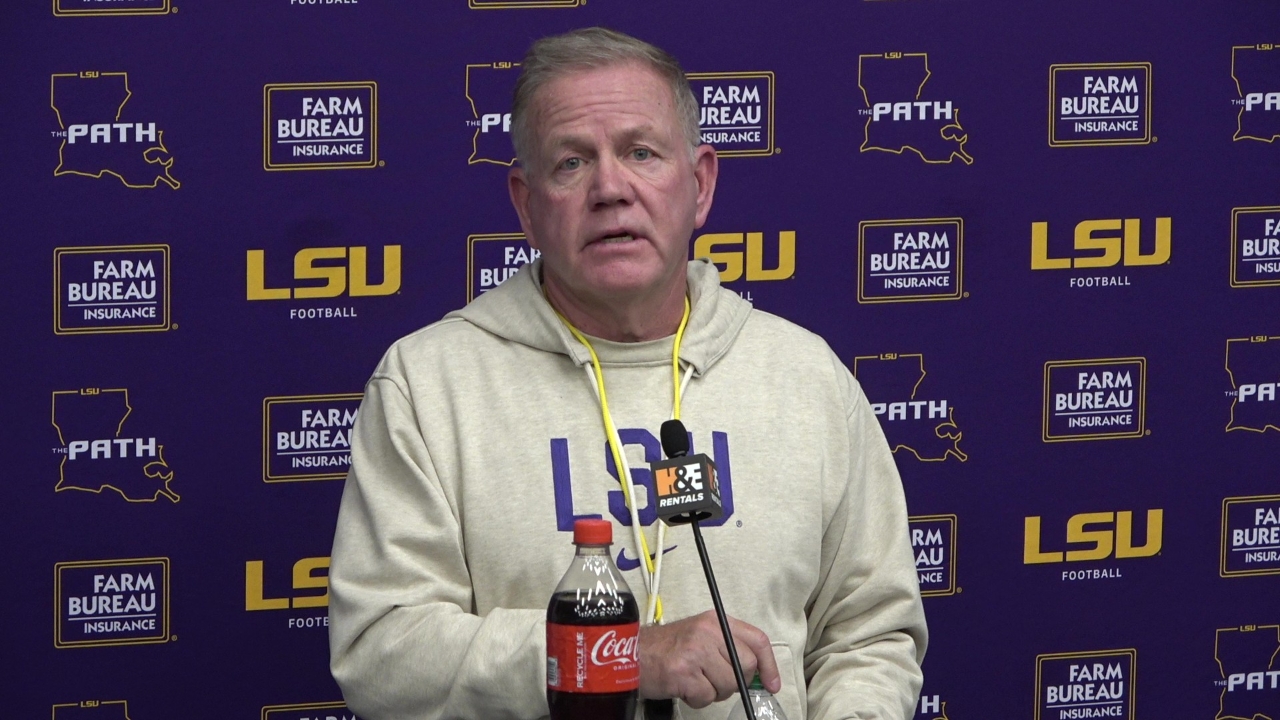 WATCH: LSU Brian Kelly Saturday SPRING football press conference ...