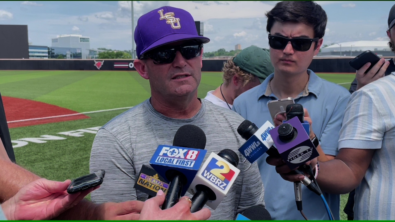 LSU Jay Johnson Sunday interview after LSU's practice in prep for UCLA ...