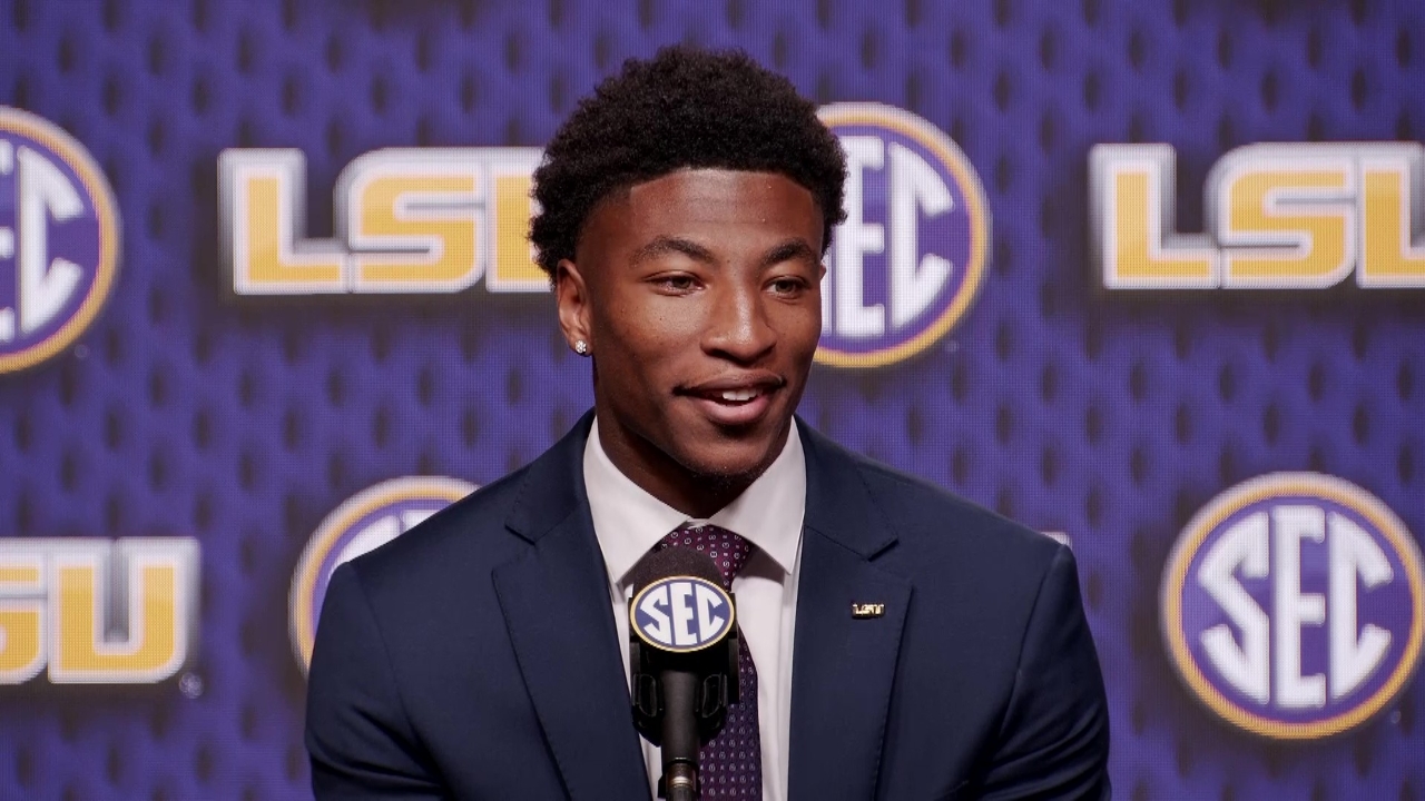 WATCH: LSU WR Chris Hilton Jr. 2025 SEC Football Media Days | TigerBait.com