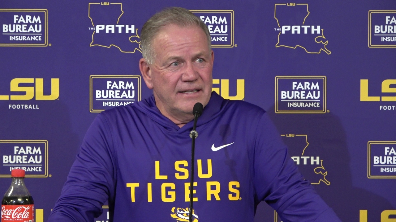 WATCH: LSU Brian Kelly WIN over South Carolina postgame press ...