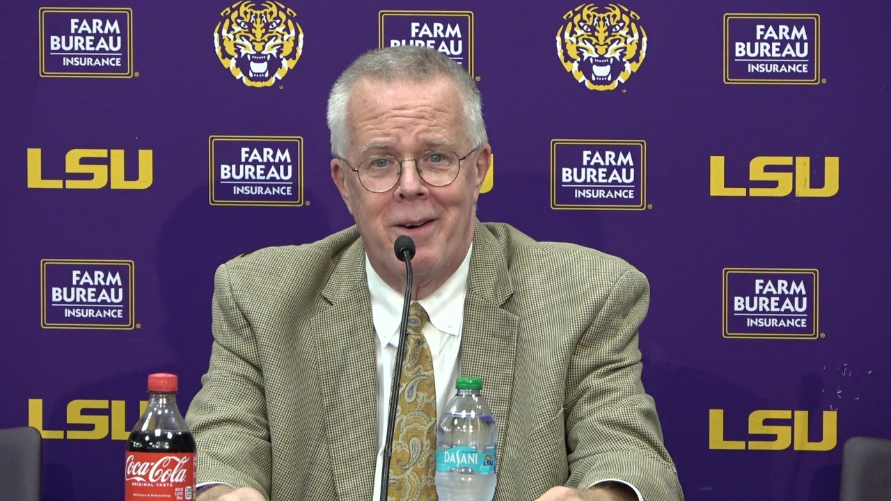 WATCH: LSU Bob Starkey WIN over Langston postgame press conference ...