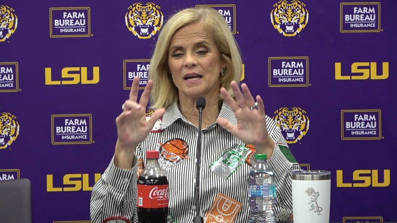 WATCH: LSU Kim Mulkey WIN over Alcorn St. postgame | TigerBait.com