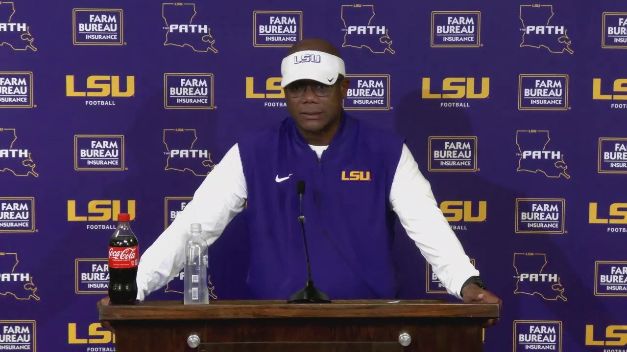 WATCH: LSU Frank Wilson WIN over Western Kentucky postgame | TigerBait.com